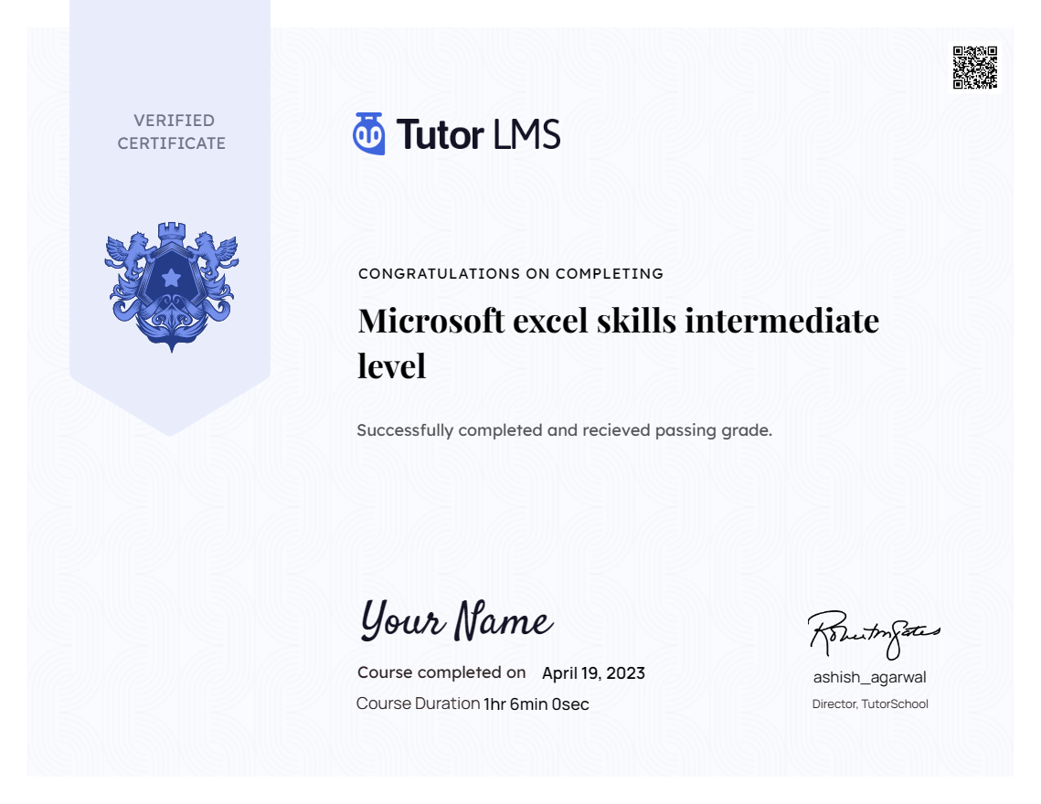 Microsoft-excel-skills-intermediate-level - SkillFine
