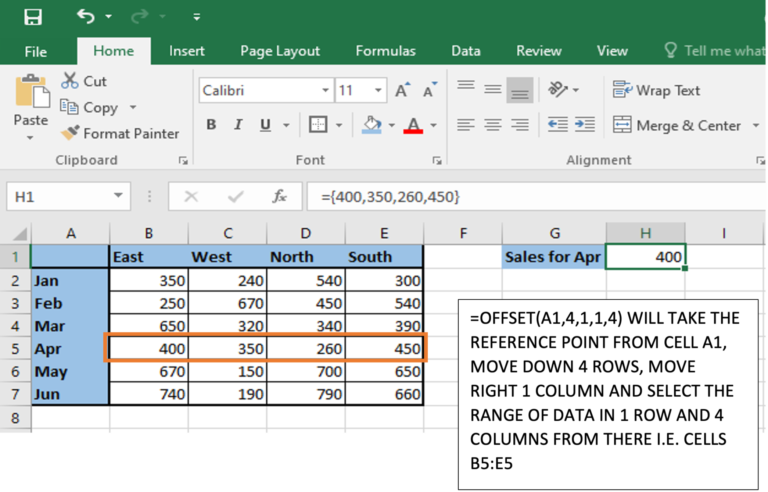 Excel Offset function - a perfect set off to the lookups - skillfine