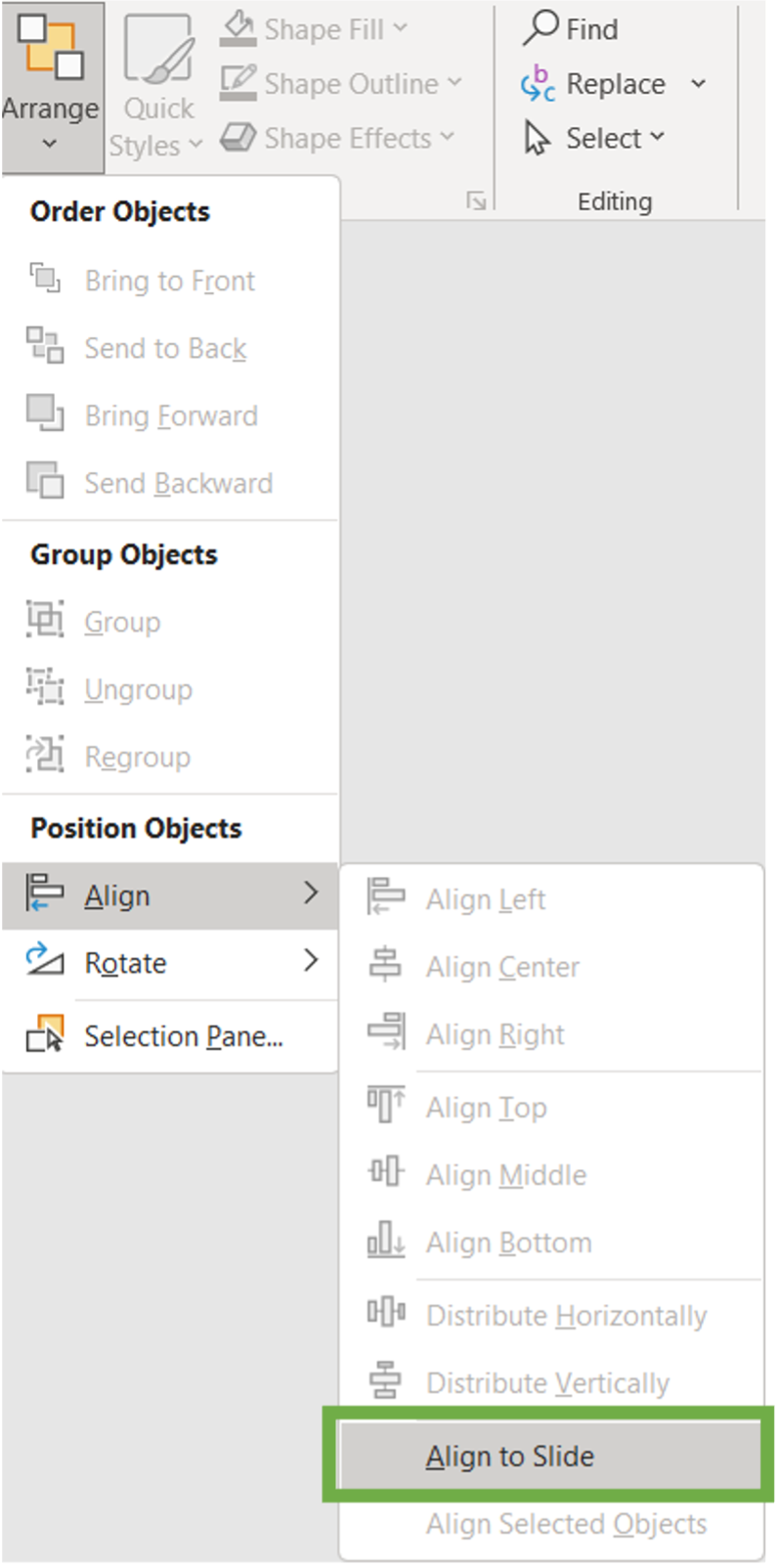 Alignment in PowerPoint - do the objects appear neatly in an order ...