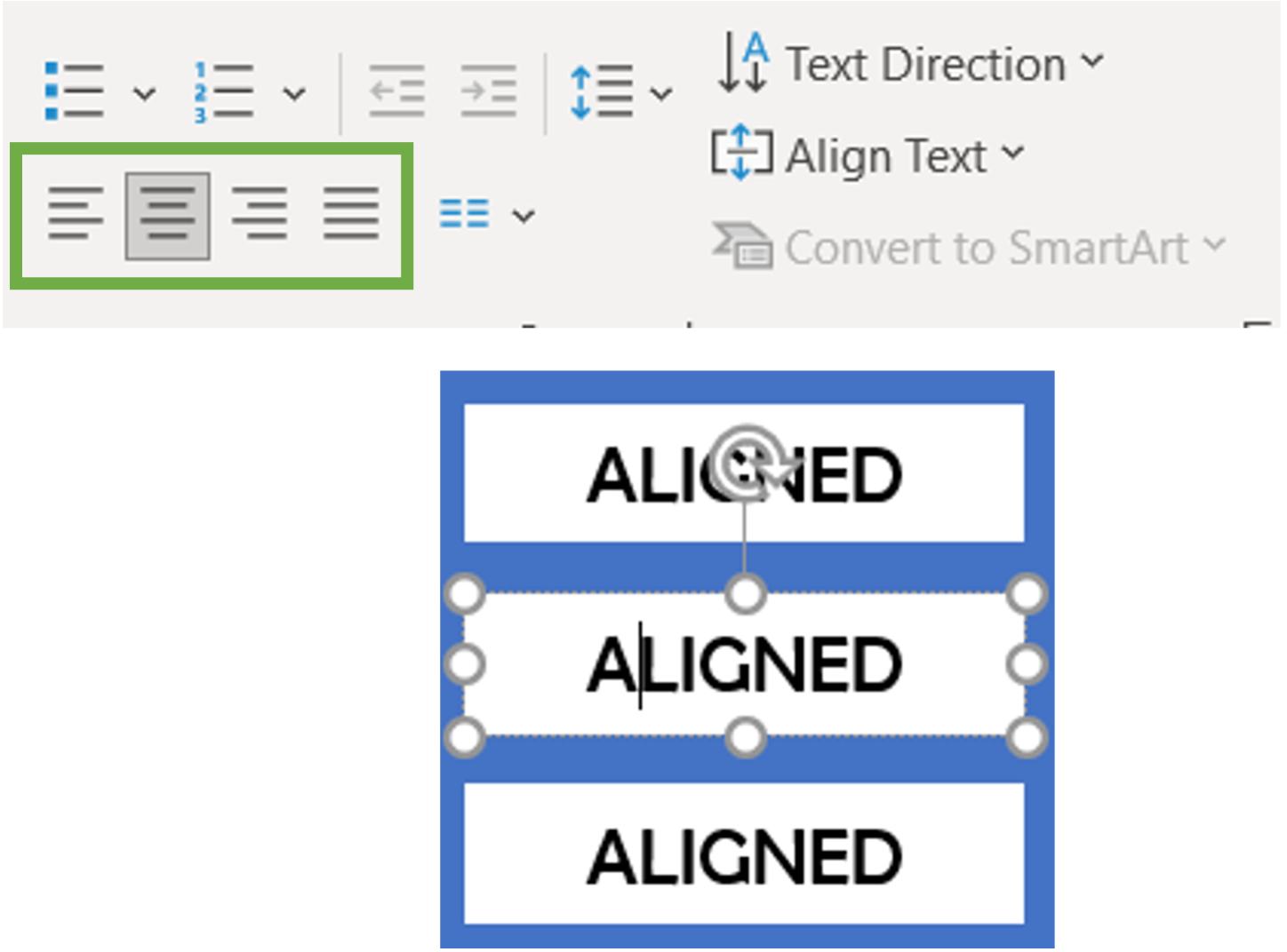 Alignment in PowerPoint - do the objects appear neatly in an order ...